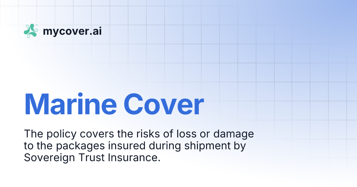 Marine Cover | mycover.ai